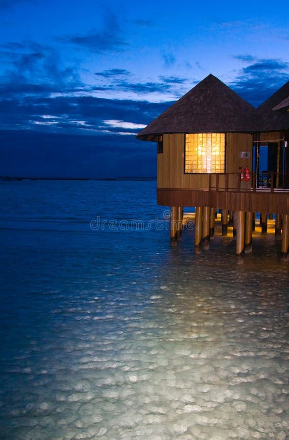 Night on maldives stock image. Image of beach, maldives - 16239859