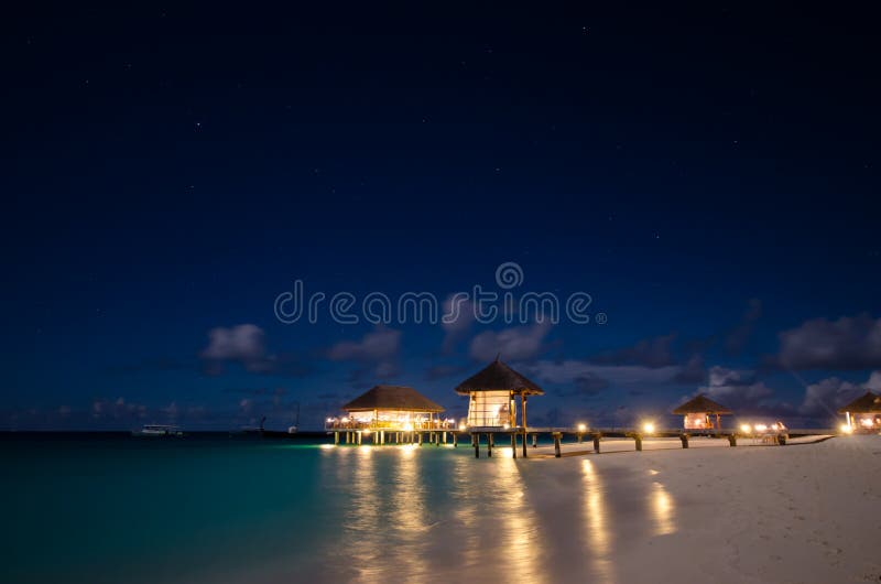 Night at Maldives stock photo. Image of maldives, ocean - 62836794