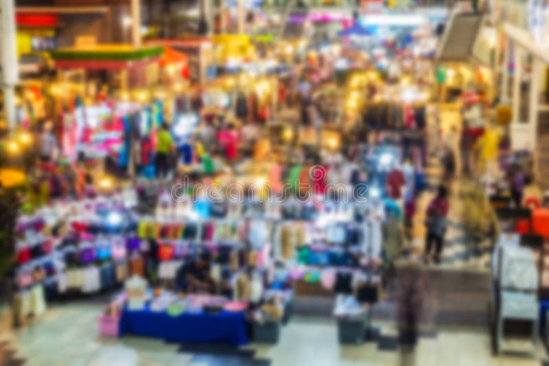 Night Market Blur Background Stock Image - Image of citizens, colorful ...