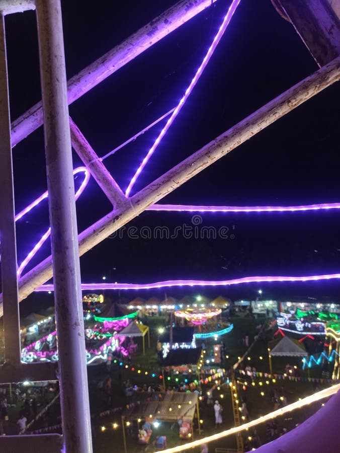 Night Market, Night View, Light, Circus, Tent Stock Image - Image of ...