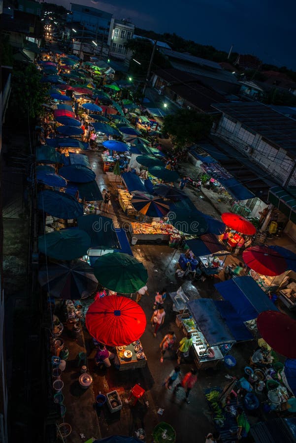 Night market view editorial photography. Image of night - 59493697
