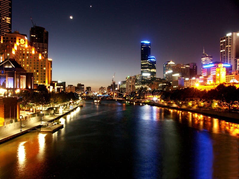 As Black As Night in Melbourne Stock Photo - Image of melbourne, yarra ...