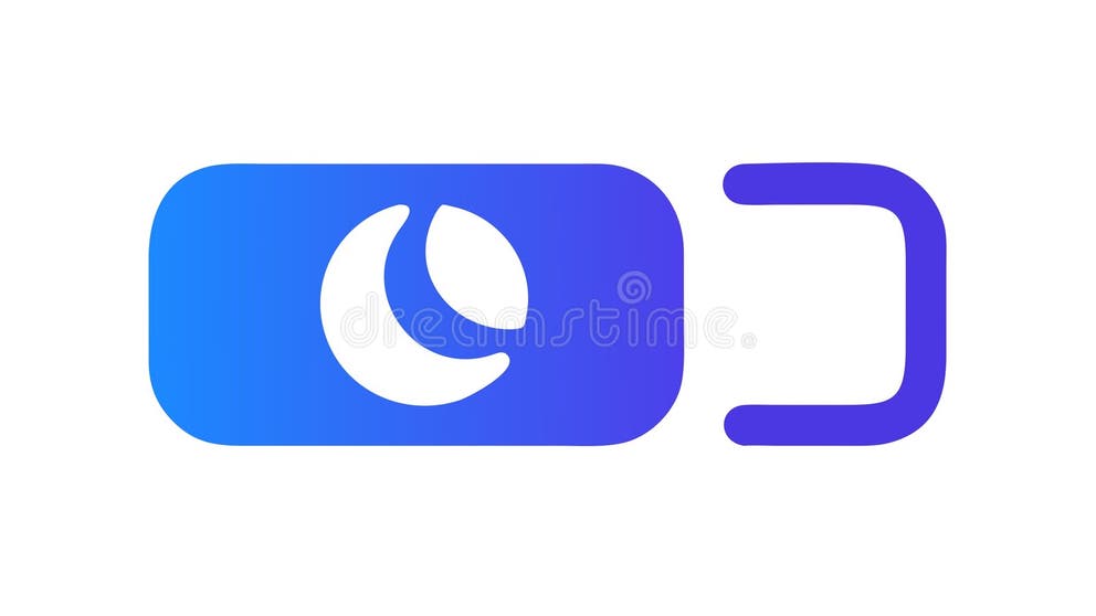 Night Mode Active Indicator UI Element, Vector Design Generative AI ...