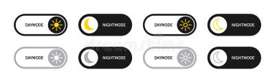 Night Mode and Day Mode Button. Light and Dark Switch for Mobile Phone ...