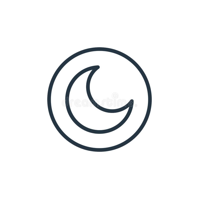 Night Mode Vector Icon. Night Mode Editable Stroke. Night Mode Linear ...