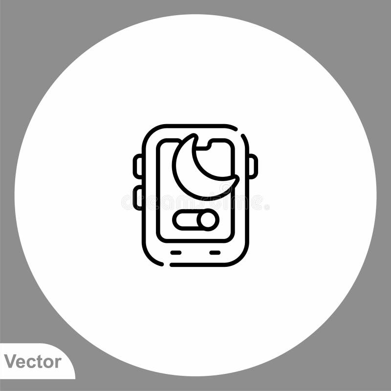 Night Mode Vector Icon Sign Symbol Stock Vector - Illustration of ...