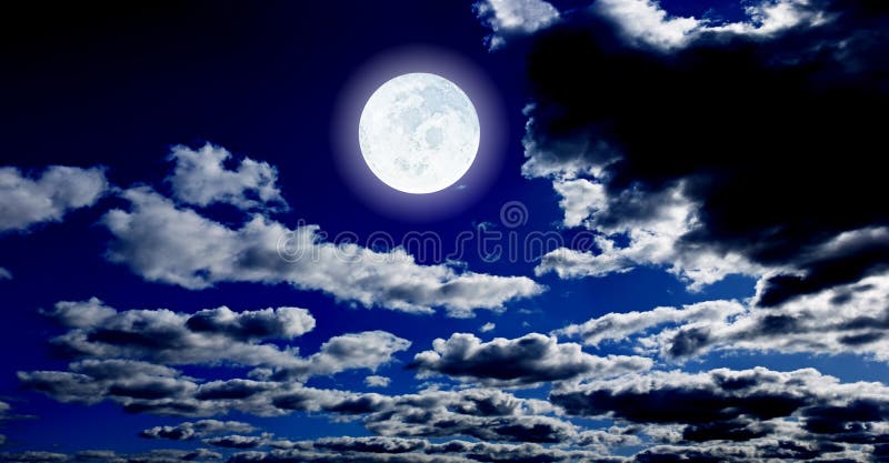 Night moon stock image. Image of dark, cloud, frightening - 11124941