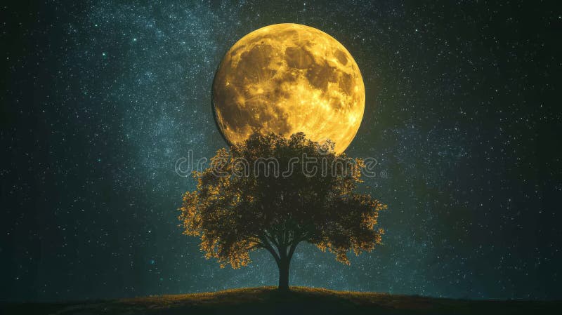 The Night Moon As an Emblem of Good Sleep or Dreams, Framed by the ...