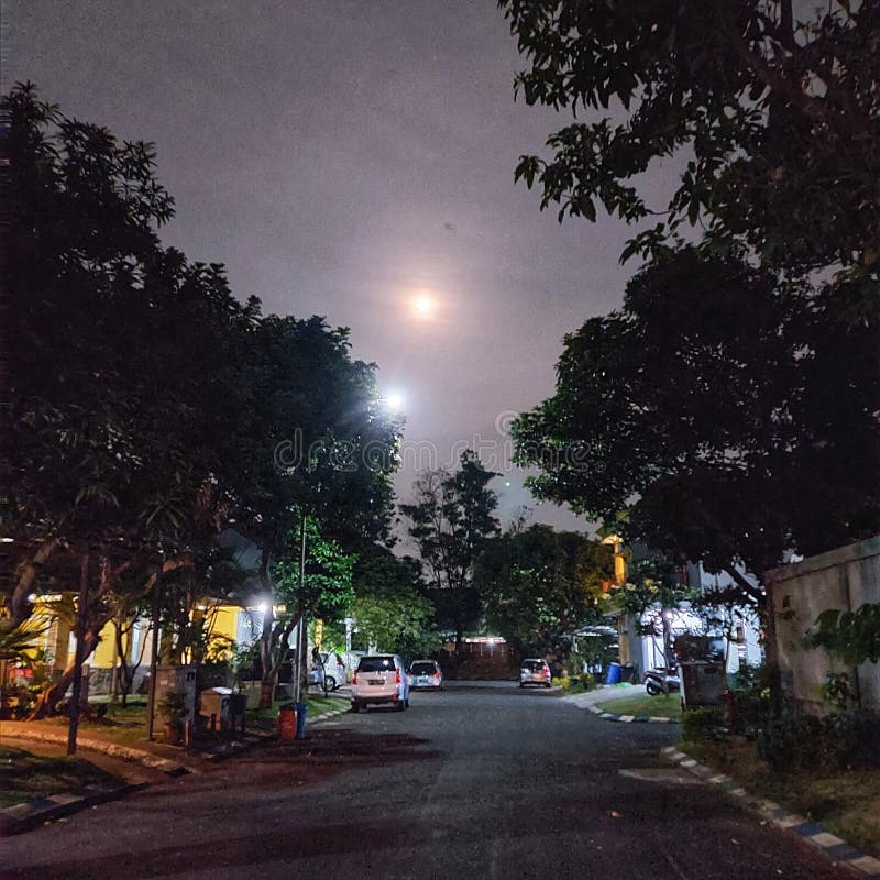 That Night when the Moon is Bright Stock Photo - Image of moon, malam ...