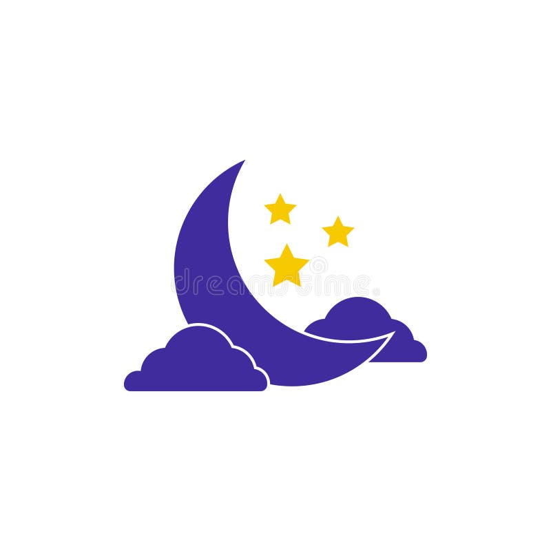 Night Moon Icon Design Template Vector Illustration Stock Vector ...