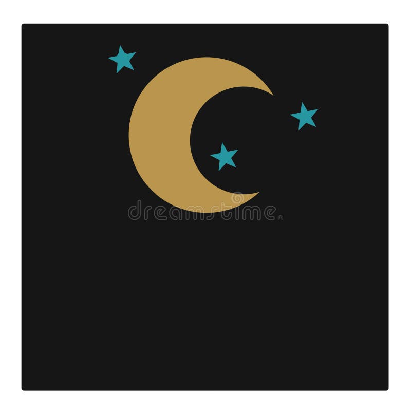Night Moon Star Sky Stars Icons Illustration Stock Illustration ...