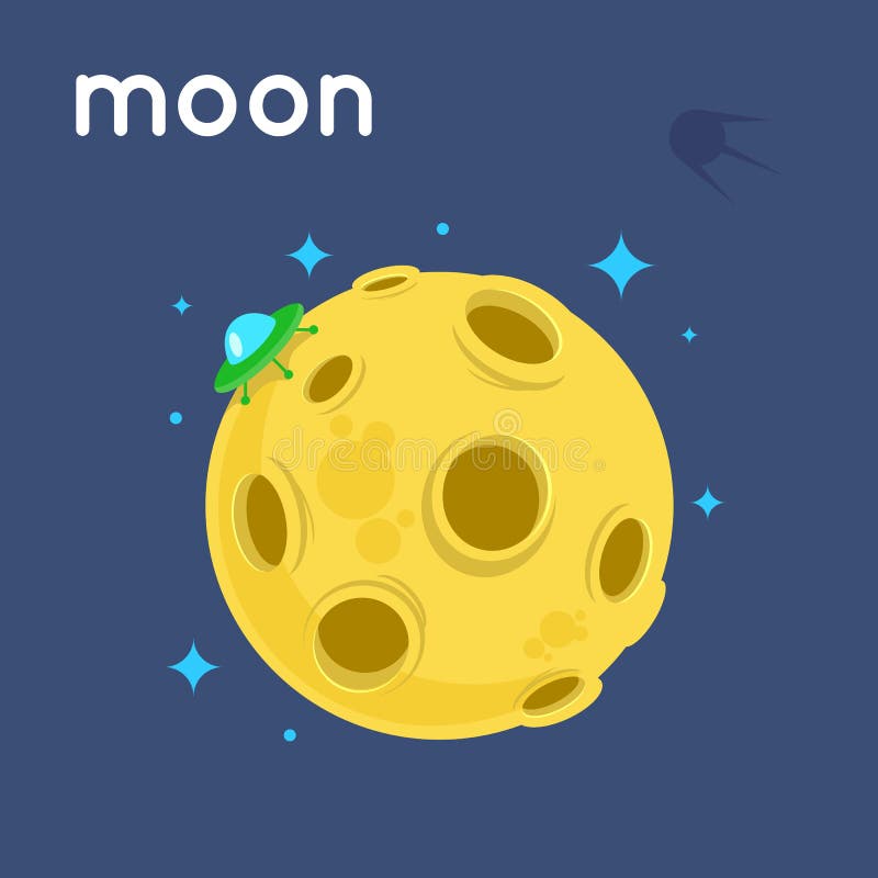 Night Moon and stars stock vector. Illustration of moon - 61877376