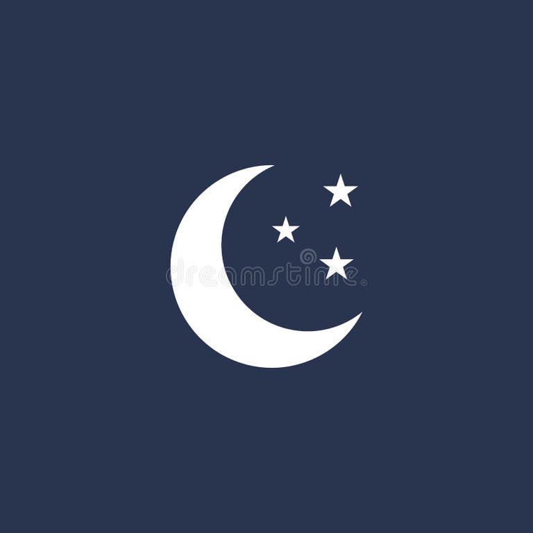 Night moon vector icon stock vector. Illustration of concept - 97189092