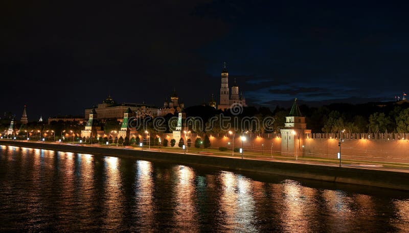 Night Moscow-quay stock photo. Image of russia, wind - 21802532