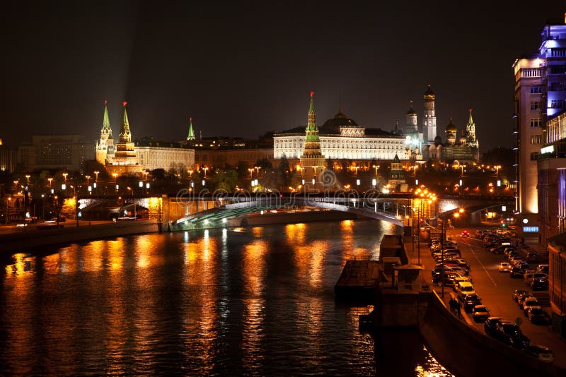 Night Moscow stock photo. Image of tower, bright, russia - 21832282