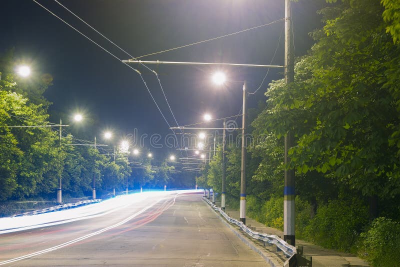 Night Motion on Urban Streets Stock Image - Image of glow, lane: 97404743