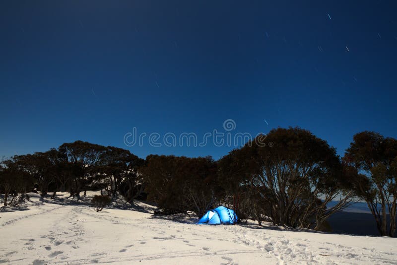 Night on the mountain stock image. Image of star, season - 28852637
