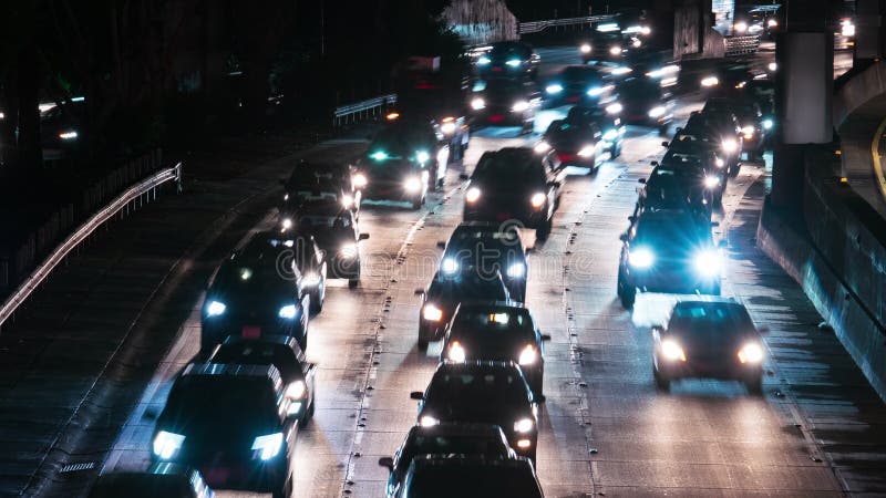 Night Moving Cars Time Lapse Lights Stock Video - Video of street, busy ...