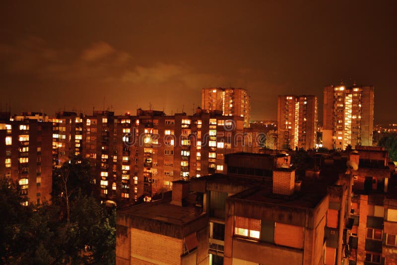 Night at Novi Sad stock image. Image of novi, night - 113596235