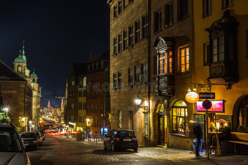 Night Old Town Street- Nuremberg-Germany Stock Image - Image of scenic ... Night Old Town Street- Nuremberg-Germany Stock Image - Image of scenic ...