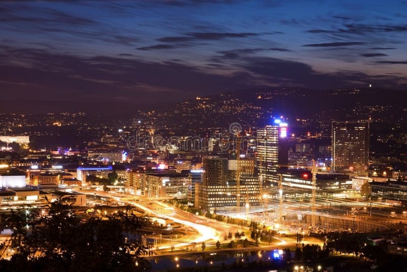 Night Oslo stock image. Image of european, europe, cityscape - 10957313