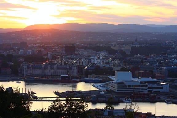 656 Night View Cityscape Oslo Norway Stock Photos - Free & Royalty-Free ...