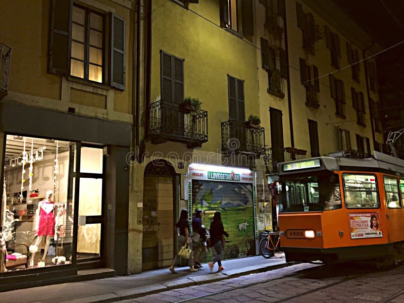 A night out in Milan editorial photography. Image of night - 55839267