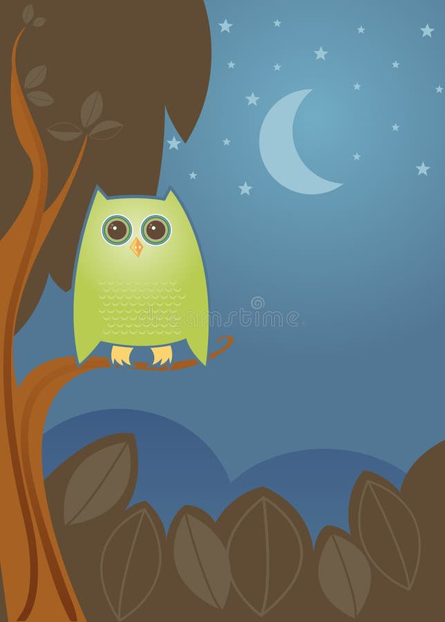 Night Owl stock illustration. Illustration of midnight - 875626