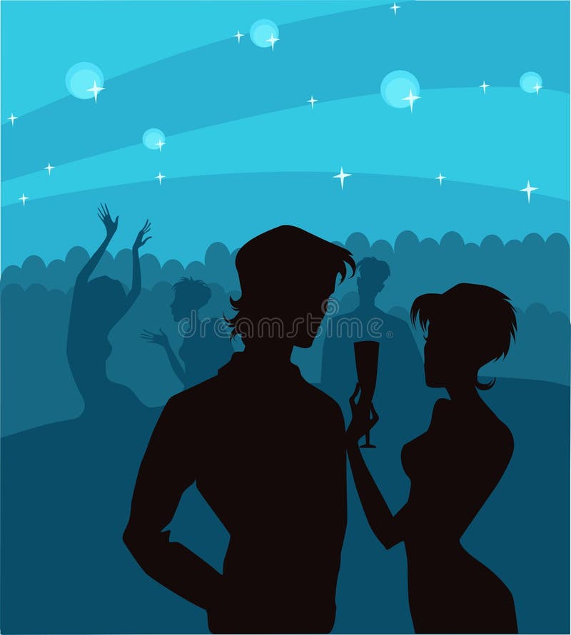 Night party stock vector. Illustration of date, club - 17692401