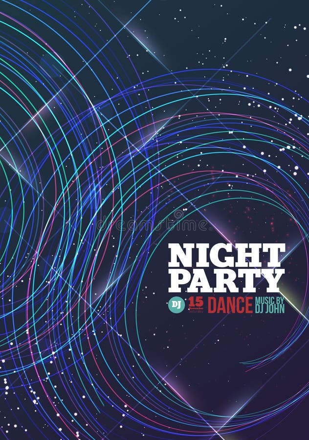 Night party Vector stock vector. Illustration of element - 50327483