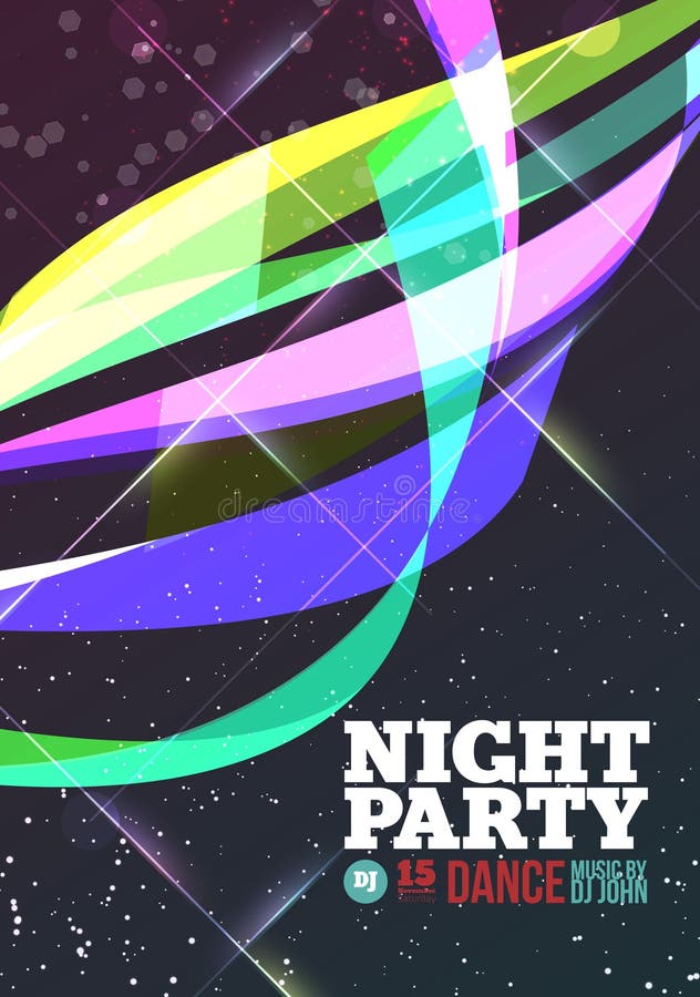 Night party Vector stock vector. Illustration of pink - 49574300