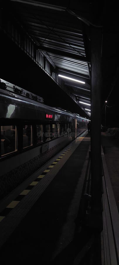 Night Passenger Train in Java Indonesia Stock Image - Image of train ...