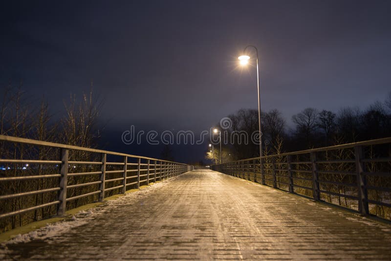 Night path stock image. Image of landscape, evening, darkness - 31051353