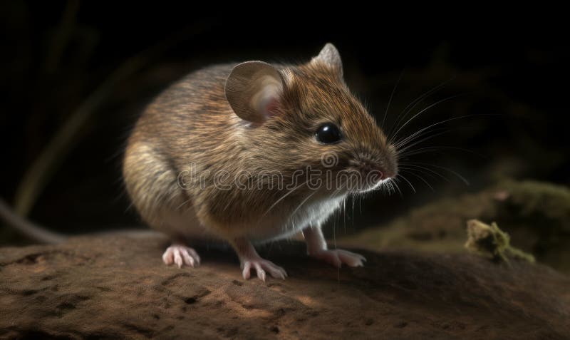 Night Photo of Grasshopper Mouse in Its Natural Habitat. Generative AI ...