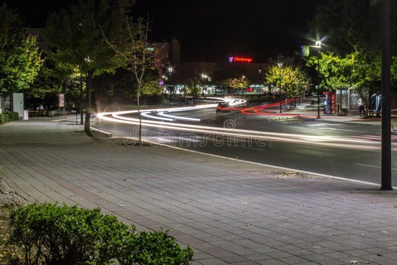 Night Photo and Light Trail& X27;s Editorial Image - Image of trails ...