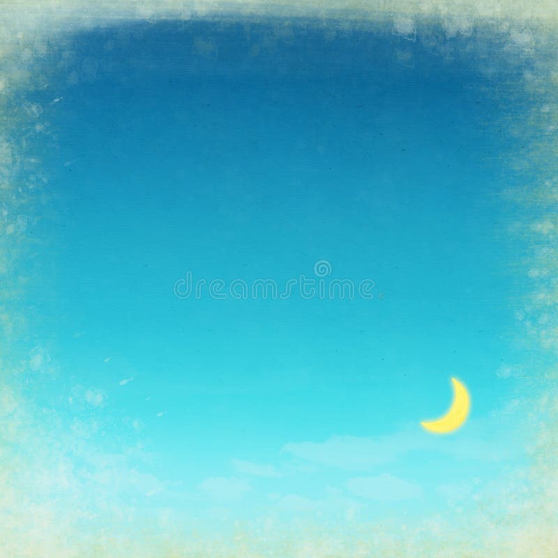 Night Picture Drawing on Paper Stock Illustration - Illustration of ...