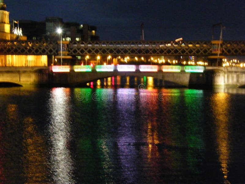Night Picture with Siptu Building in Stock Photo - Image of evening ...