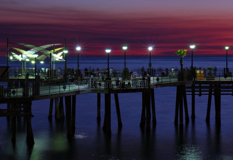 Night on the Pier stock photo. Image of water, pier, dusk - 2247316