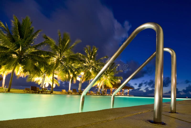 Night pool stock photo. Image of lying, waves, pacific - 45336176