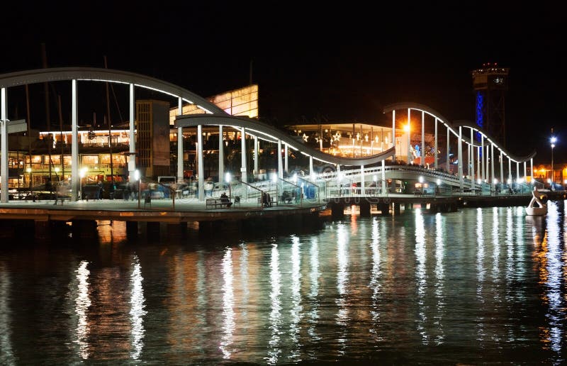 Night port stock image. Image of skyline, business, ship - 68877677