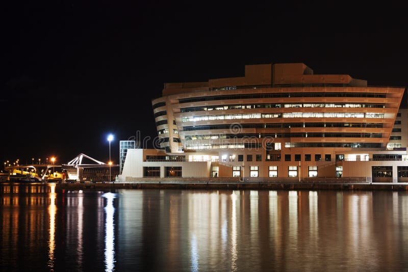 Night port stock image. Image of business, office, port - 67494559