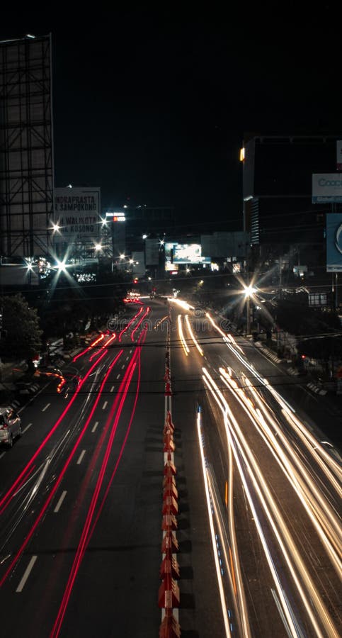 Night Potret in Semarang City. Under the Light Editorial Stock Photo ...