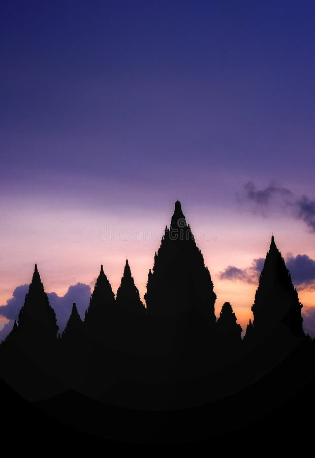 Almost Night at Prambanan Temple Yogyakarta Stock Photo - Image of ...
