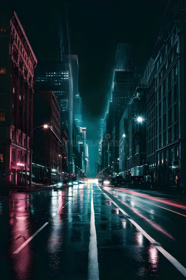 Night Pulse: Urban Vibrance Stock Illustration - Illustration of ...