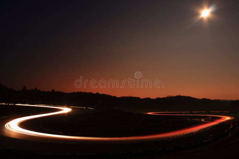 Night race stock image. Image of motors, race, automobile - 12570391