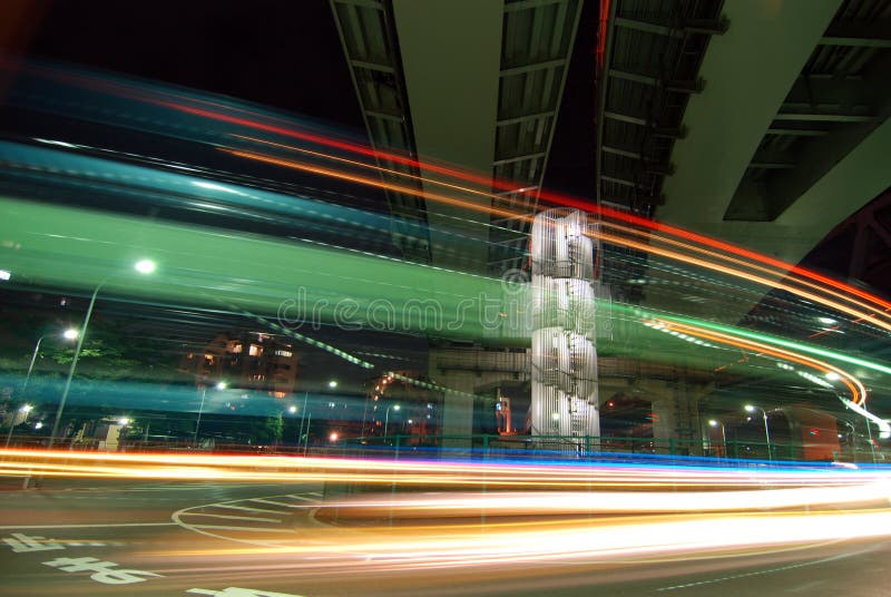 Night race stock image. Image of modern, cityscape, reflection - 2964203