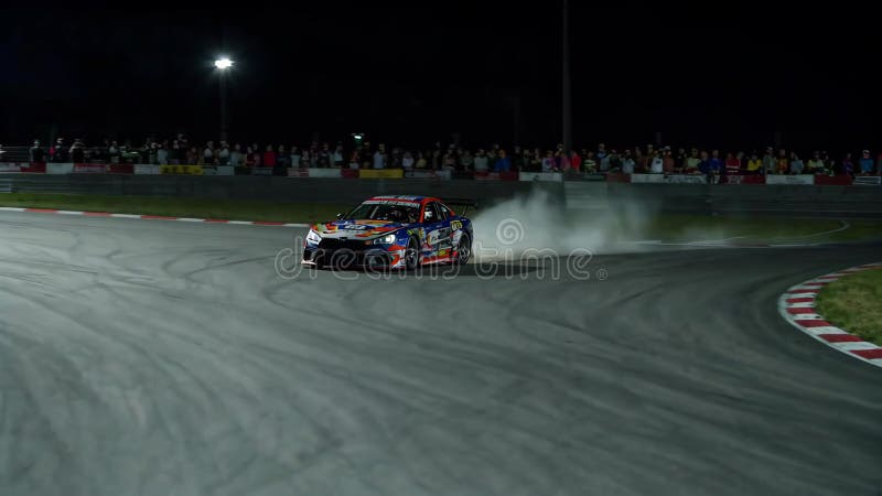 Night Racing Track Drift Scene, Generative AI Stock Video - Video of ...