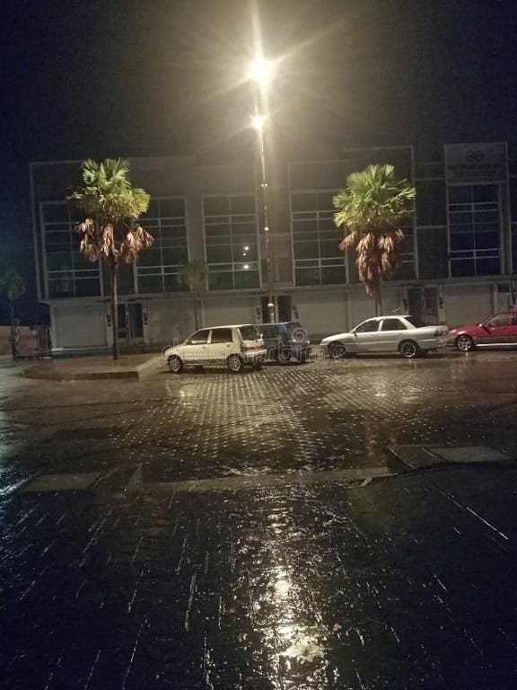 Night in the Rain Day for Long Time Editorial Photography - Image of ...