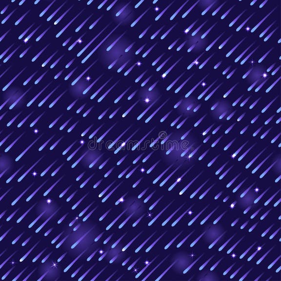 Night, Rain, Stars Seamless. Stock Vector - Illustration of retro ...