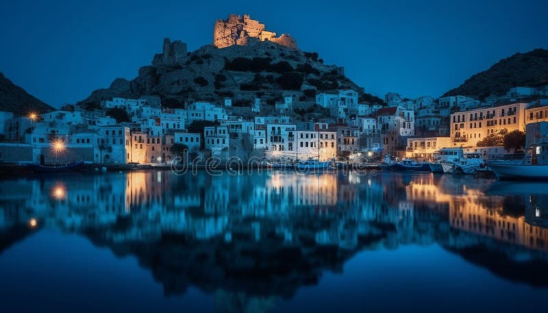 Night Reflection on Water, Coastline at Dusk, Famous Travel ...
